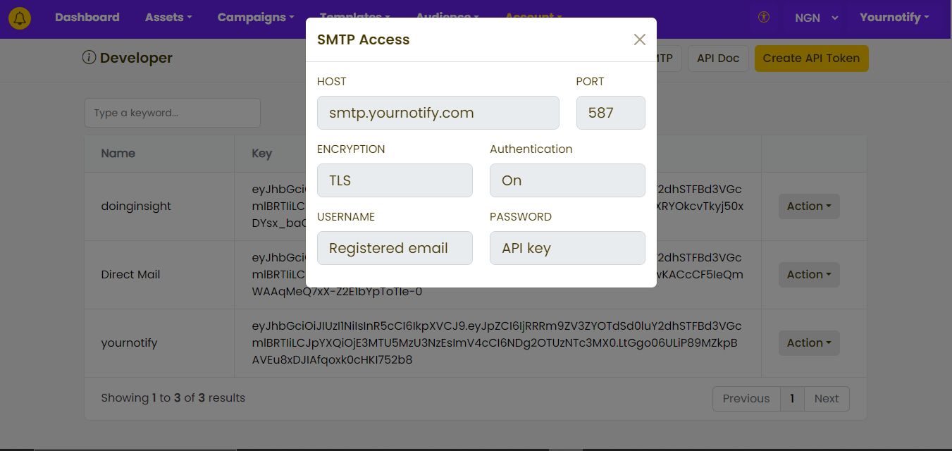 How Can I Connect To Yournotify Smtp Using Python Yournotify